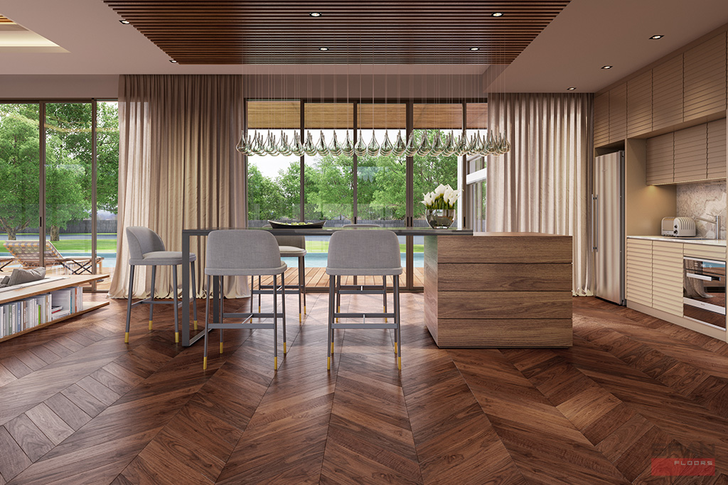 American Walnut Chevron - Span Floors
